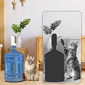 Generic 5 Gallon Water Bottle Pump, Universal for 2-5 Gallon Water Bottle Jug with 3 Modes, Foldable Water Outlet to Remain Clean, Rechargeable Automatic Drinking Water Bottle Dispenser, White, chou8