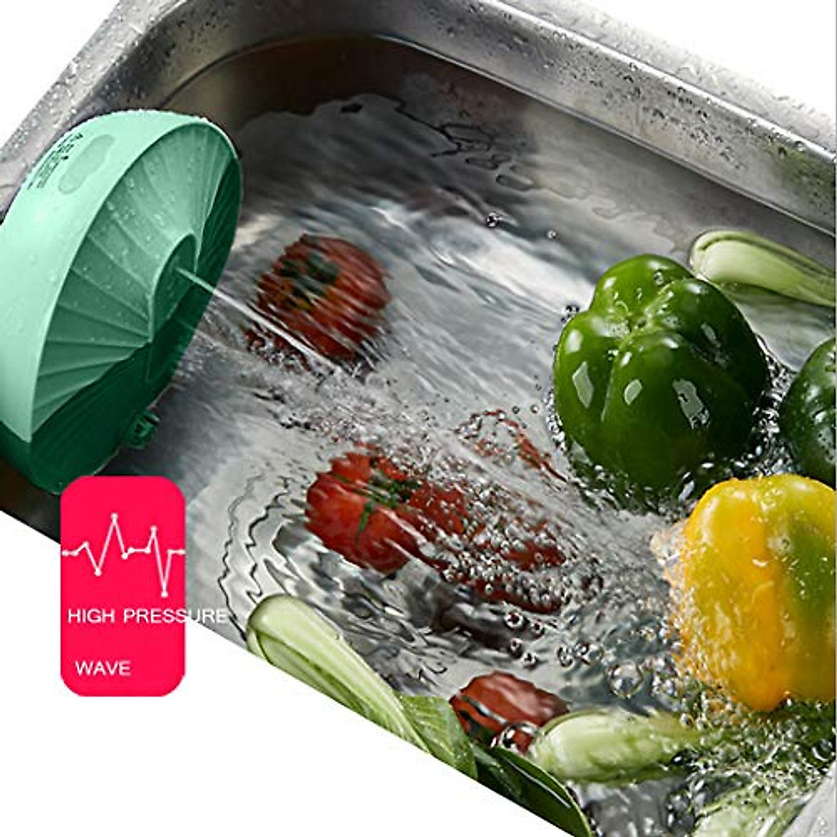 Mini Ultrasonic Dishwasher,USB Dishwasher Multifunction Portable & Countertop Smart Dishwashers,High Pressure Wave Integrated Cleaner Tool for Dishes, Vegetable Fruit Washing (A)