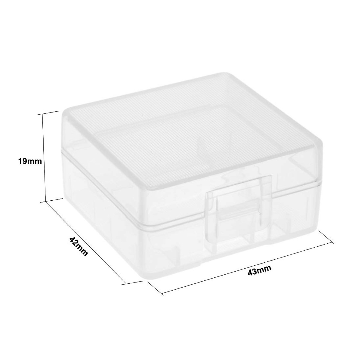 uxcell 5 Pcs Battery Storage Case Holder Storage Transparent 2 x 18350 Batteries Capacity