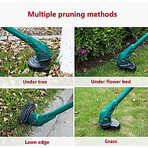 LHMYHHH Light Electric Thread Cutter/Cordless Grass Cutter Cutting Width 25 cm with 3-fold Spool and 10 m Power Cord Lawn and Garden 250W