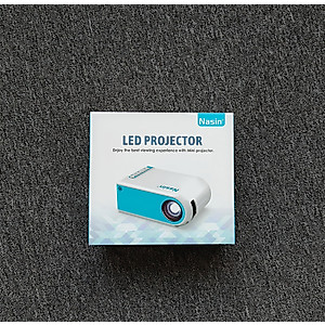 Mini Projector, Nasin Video Projector 1080P Supported Portable Outdoor Movie Projector Home Theater Projector Compatible with TV Stick/iOS/Android Phone/Laptop, HDMI/USB