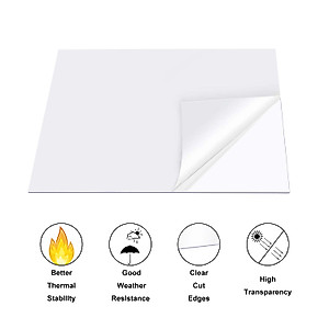 YSTIME 8" x 12" Clear Acrylic Sheet Plexiglass Plastic Sheet for Crafts Transparent Acrylic Board with Protective Paper for Craft, Windows, Frame, DIY Display Projects, Pack of 2