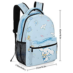 Cinn-amo-roll backpack school bag withe side pokect large suitable for teen boy girl ​hiking camping picnic