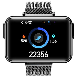 T91 Smart Bracelet 2 in 1 Smart Watch TWS Wireless Bluetooth Headset 1.4 Inch IPS Screen Health Monitor Fitness Tracker Earbuds Combo Running Music Wristband (Black Steel)