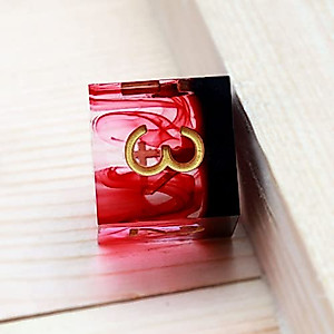 Haxtec Sharp Edge DND Dice Set Red Blood Swirls Resin Dice D&D Dice for RPG Role Playing Games Dungeons and Dragons Gift