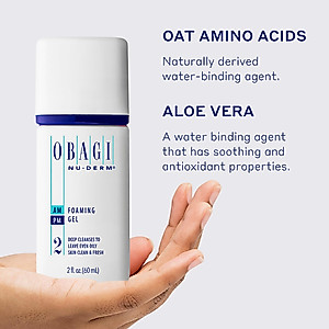 Obagi Nu-Derm Foaming Gel – Gel-Based Cleanser for Normal to Oily & Sensitive Skin – 6.7 oz