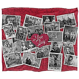 I Love Lucy Blanket, 50"x60", Time After Time Silky Touch Sherpa Back Super Soft Throw Blanket