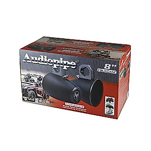 Audiopipe APMP-800ETW 8-Inch Compact Multi Purpose Directional Stereo Speaker Enclosure for Car Audio, Marine, UTV, and ATV Sound System, Black (Pair)