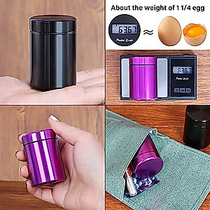 Honeypuff Smell Proof Jar, Aluminum Airtight Stash Storage Container with Rubber Ring Keep Goods Fresh, Black 65ML