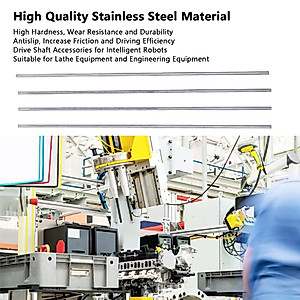 Hexagonal Shaft Rod, 4Pcs 5mm Hex Rod Bar Shaft Wearproof for Intelligent Robots for Lathe Equipment