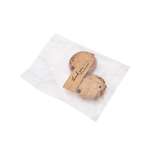 Cookie Bags 5"x7", 100Pcs Heat-sealable Frosted Semi Clear Cellophane Treat Bags Semi-Sealed