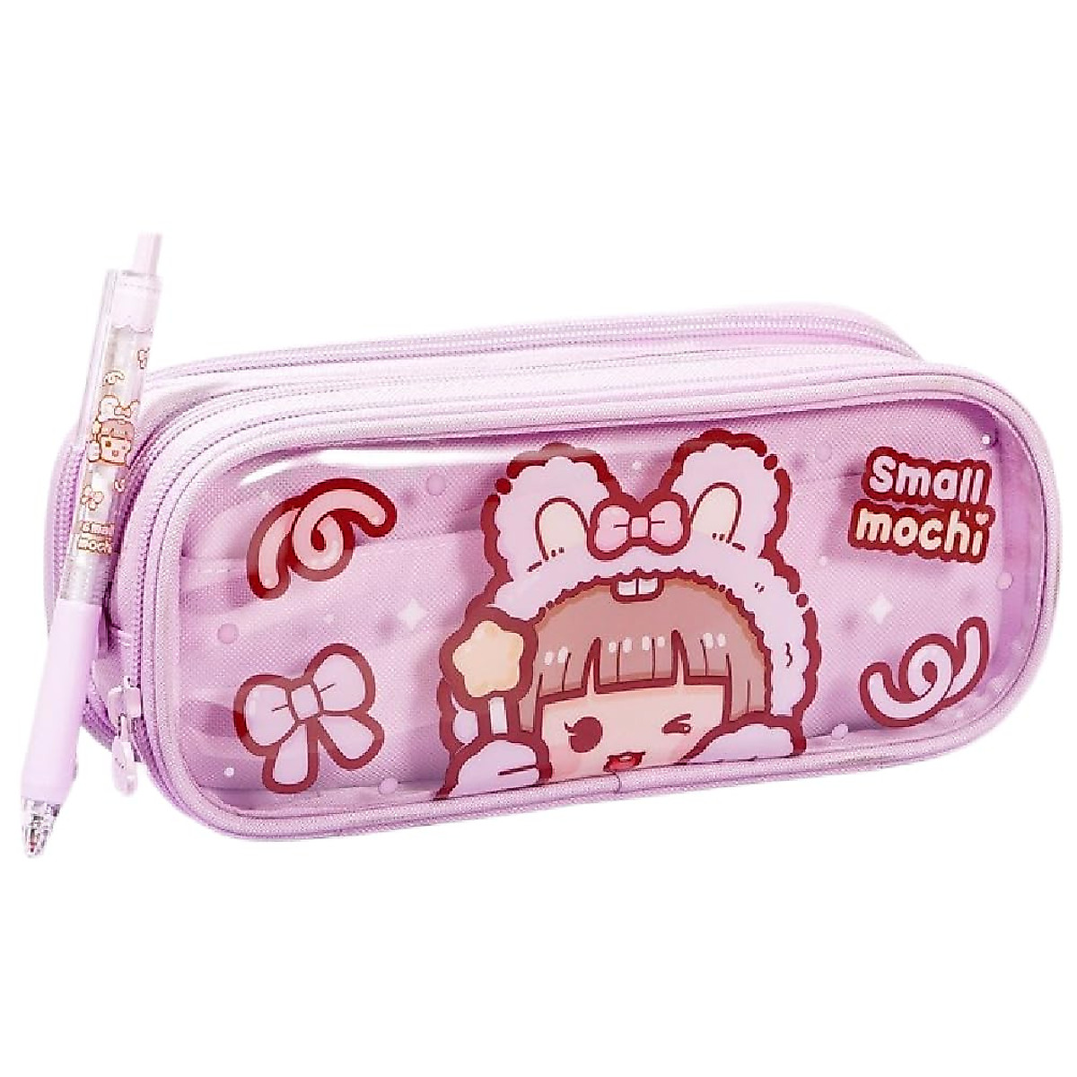 ISOLAY Large Capacity Pencil Case Durable Lightweight Pencil Box Portable Makeup Bag with Handle Gift for Women (Style F)