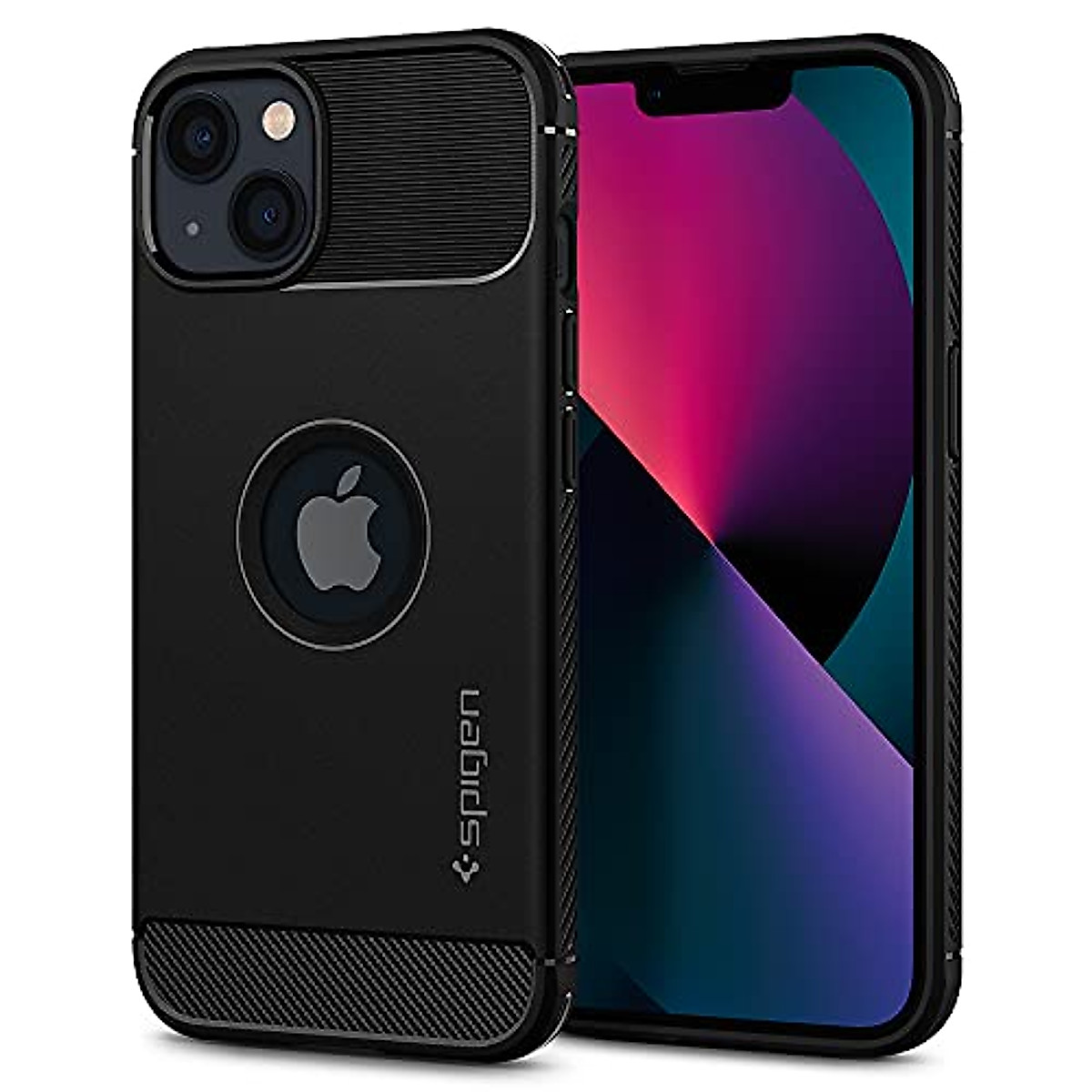 Spigen Rugged Armor Designed for iPhone 13 Case (2021) - Matte Black
