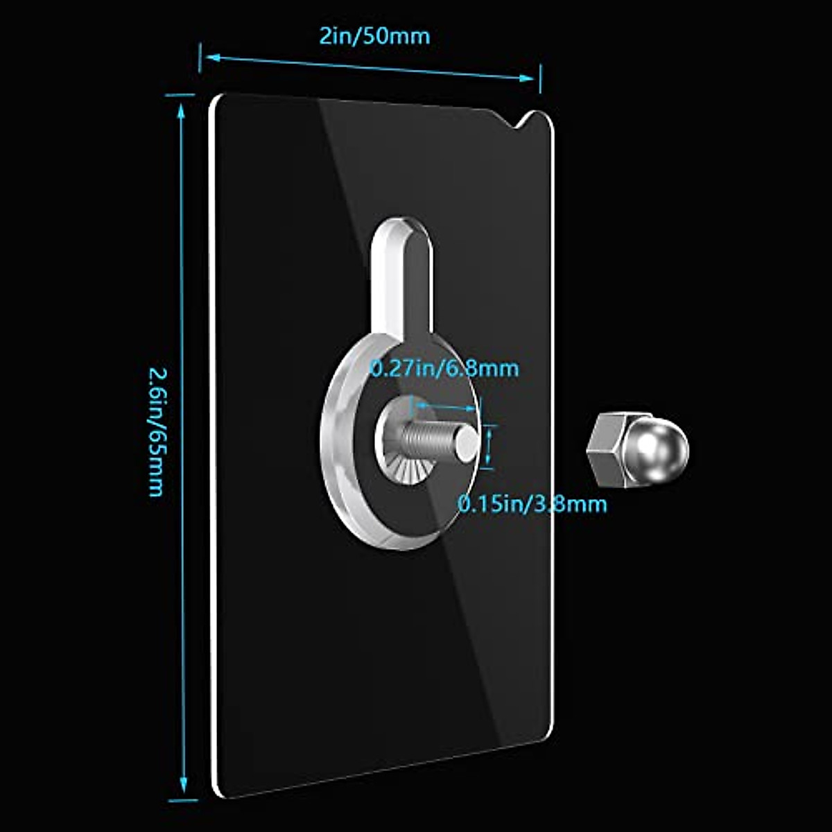 Yocice Wall Mounted Shoe Rack Accessories SMA01, Sticky Mounts, Adhesive Base,Locked by Nuts and Screws Shoe Rack SM02, SM03, SM05,SM06
