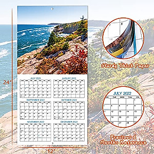 2023 Wall Calendar - 12 Monthly Wall Calendar Jan. 2023 - Dec. 2023, 12" x 24" (Open), 2023 Calendar Unruled Blocks(1.5" x 1.4") + Thick Glossy Paper - Bryce Canyon