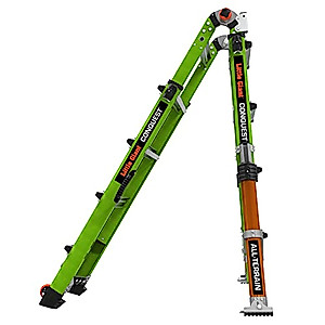 Little Giant Ladder Systems Conquest 2.0 All-Terrain, M17, 17ft, Multi-Position Ladder with Adjustable Outriggers, Fiberglass, Type 1A, 300 lbs Weight Rating, (17107-001)