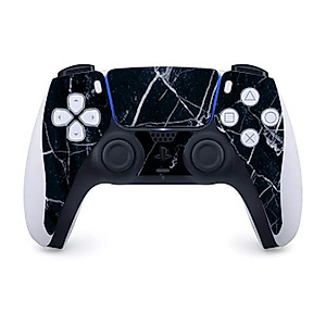 ITS A Skin Skins Compatible with Sony Playstation 5 Console Disc Edition - Protective Decal Overlay Stickers wrap Cover - Black Marble Granite White