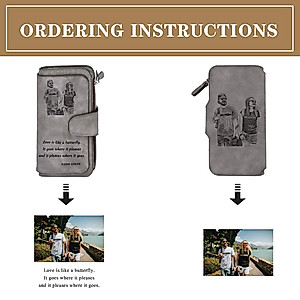 Women's Custom Photo Wallet, Personalized Wallet Gift for Wife Mom Girlfriend, Christmas Gifts