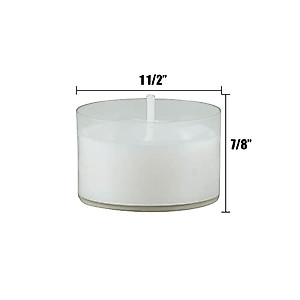 Stonebriar 192 Pack Unscented 6 to 7 Hour Extended Burn Time Clear Cup Tea Light Candles