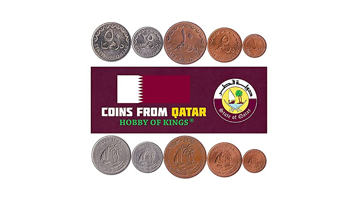 Qatar Coin Set 1-50 Dirhams | Collectible Numismatic Coins 1972-1998