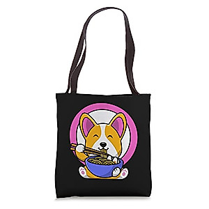 Kawaii Corgi Ramen Cute Japanese Manga Anime Dog Lovers Tote Bag