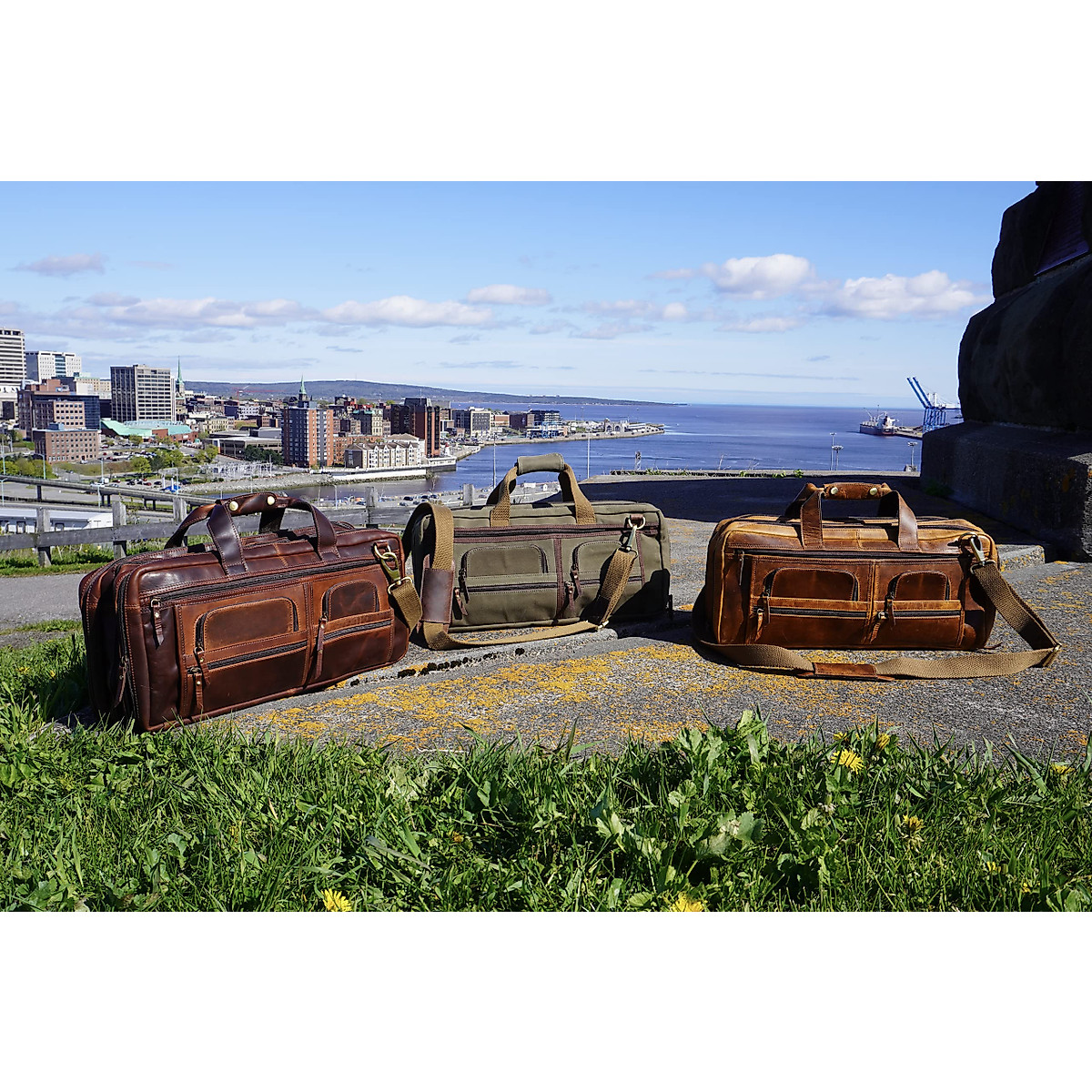 Tolredo Genuine Leather Large Chef Bag Multiple Zipper Compartment For Knifes Cutlery Durable & Spacious Portable Bag with Detachable Shoulder Strap