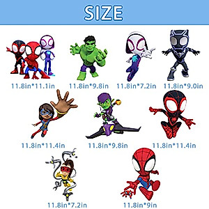 Spidey and His Amazing Friends Birthday Party Decorations Designed Door Hanging Banner Porch Sign Banners Welcome Hanging Hero for Super Fun Hero Party Wall Favors