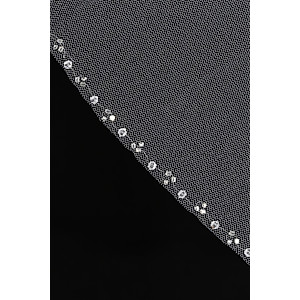 SAMKY 2T 2 Tier Beaded Edge Circular Veil - Light Ivory Clear Crystal Fingertip Length 36"