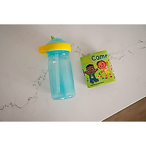 The First Years Chill & Sip Cocomelon Kids Water Bottle - Insulated Toddler Straw Cups with Flip Top and Protective DropGuard - 12 Oz - Ages 24 Months and Up