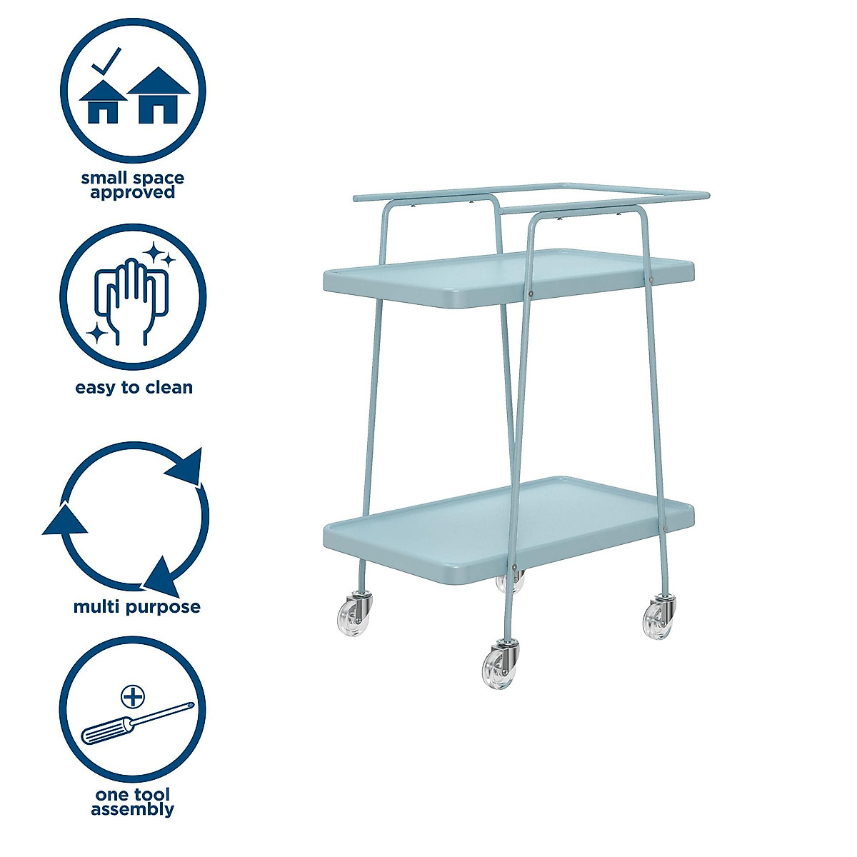Cosco 2 Tier Serving Cart, Blue