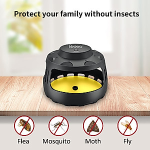Redeo Flea Trap and Sticky Insect Pad Bed with Glue Discs Natural Fly Killer Trap Light for Mosquitoes and Flies, Best Pest Control and Safe for Family Indoor Use and Pets