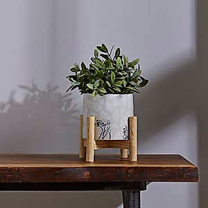 Happy Homewares Forest Friends Bambi and Thumper Planter with Wooden Stand - an Adorable Rustic Planter - Officially Licensed