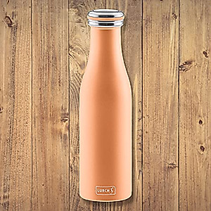 Lurch Germany Thermal Bottle for Hot and Cold Drinks Made of Double-Walled Stainless Steel (Pearl Orange, 16, oz. | 0.5l)
