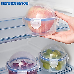 2 Pack Onion Storage Container and Tomato Lemon Apple Produce Saver Holder, Portable Fruit and Vegetable Food Storage Keeper Containers for Fridge