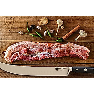 Dalstrong Butcher Knife - 10 inch - Gladiator Series Elite - Cimitar Breaking Knife - Forged High-Carbon German Steel - Razor Sharp Meat Kitchen Knife - Sheath Included - NSF Certified