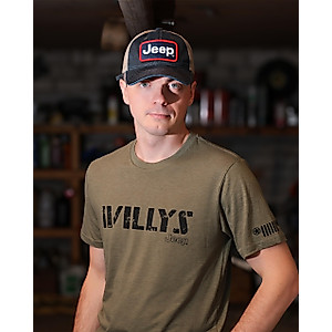 Jeep Premium Navy Waxed Chino Twill/Lightweight Khaki Mesh Patch Hat - Navy/Khaki