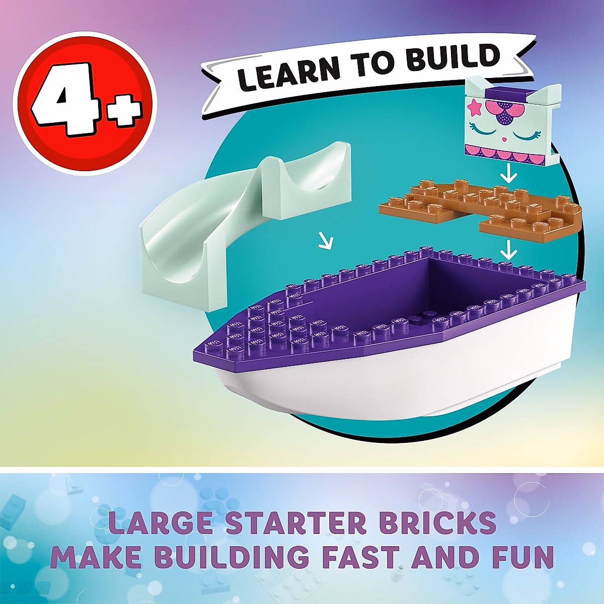 LEGO Gabby's Dollhouse Gabby & MerCat’s Ship & Spa Building Toy for Kids Ages 4+ or Fans of The DreamWorks Animation Series, Boat Playset with Beauty Salon and Accessories for Imaginative Play, 10786