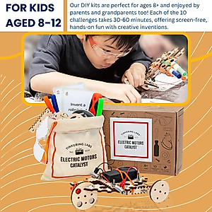 Tinkering Labs Robotics Engineering Kit | Designed by Scientists in USA | 50+ Parts | 10+ STEM Projects For Kids 8-12 | Learn Electronics, Science | Grow Creativity, Grit | Great DIY Inventor Toy Gift