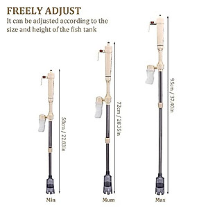 Aquarium Gravel Cleaner, Battery Powered Fish Tank Washer Siphon Water Change Cleaning Tool for Aquarium Fish Tank