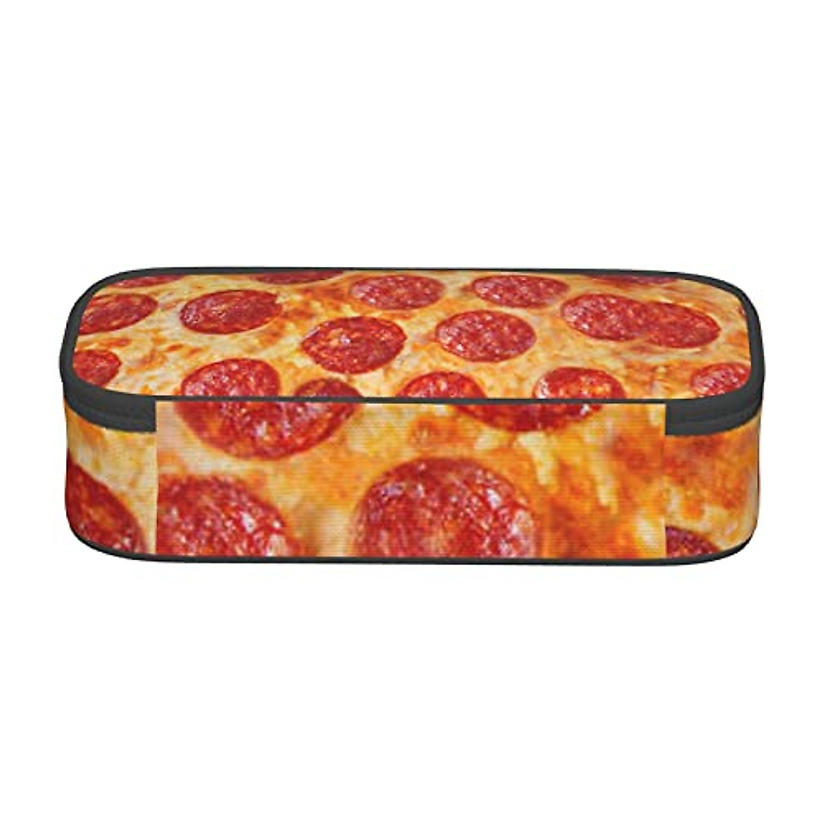 3d Pizza Pepperoni Large Capacity Pencil Case, Stationery Organizer, Double Zipper Compartment Pencil Bag, Cosmetic Bag, Teen Boys Girls School Office Supplies
