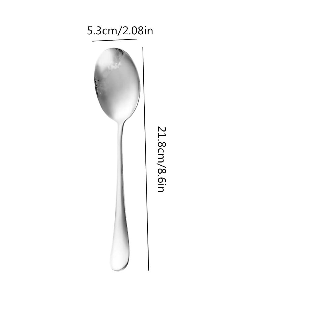 Stainless Steel Serving Spoons, Silver Large Slotted Spoons, 8.6 inch Catering Serving Utensils for Cooking Dinner Restaurant Serving Spoons (2 Pack)