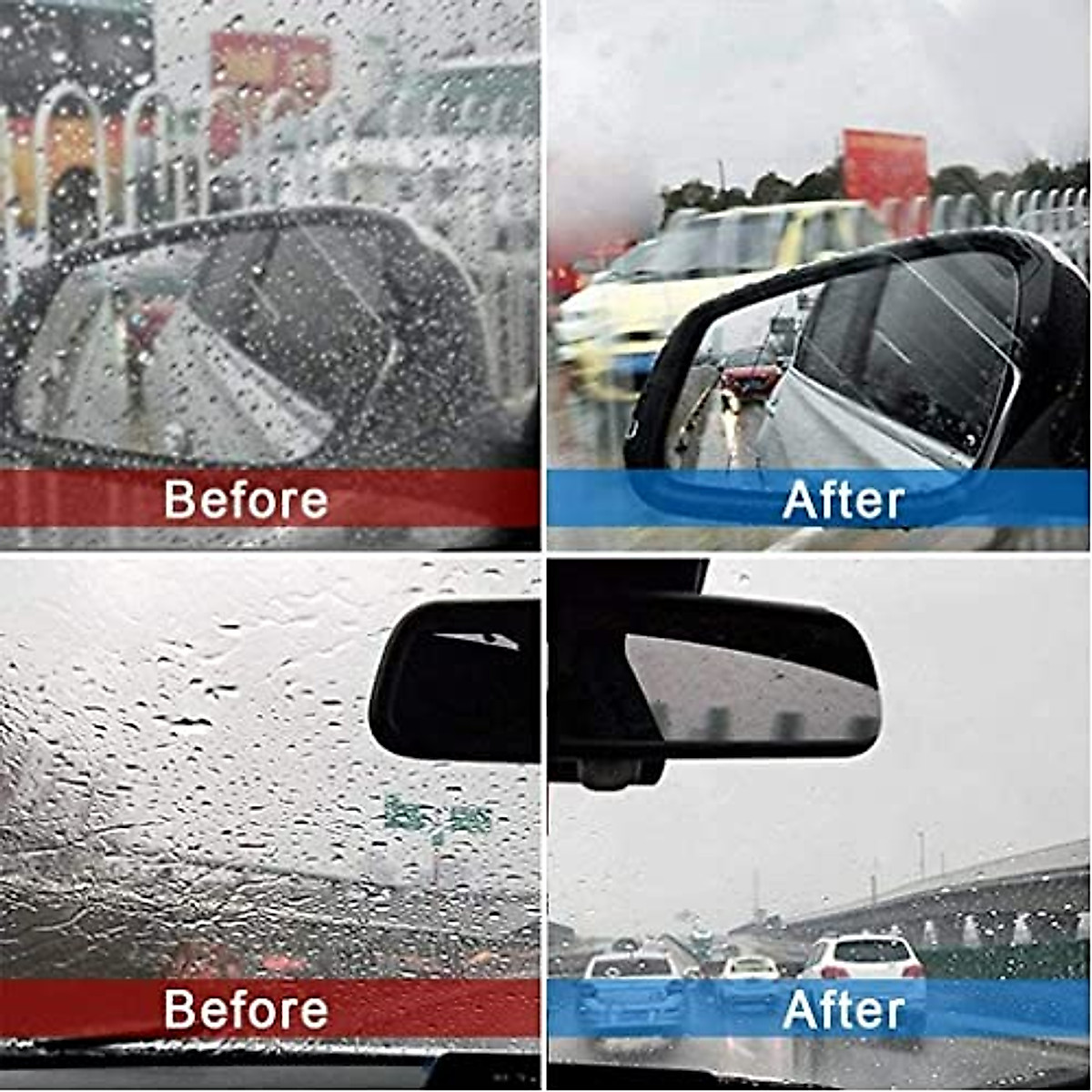 IPQYIHF 2Pcs Car Glass Anti-Fog Rainproof Agent, Car Glass Waterproof Coating Agent 100ml