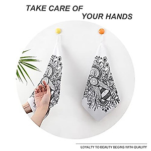 Lurnise Hand Towel Bee and Flower Hand Towels Dish Towel Lanyard Design for Bathroom Kitchen Sports