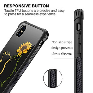 CARLOCA Compatible with iPhone XR Case,Yellow Cat Sunflower iPhone XR Cases for Girls Boys,Graphic Design Shockproof Anti-Scratch Drop Protection Case for iPhone XR