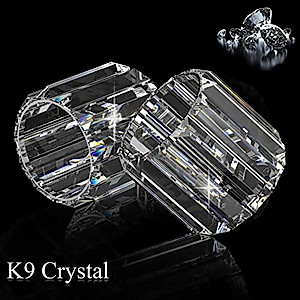 Ralbay Crystal Chrome Floor Lamp, 2-Light Modern Crystal Floor Lamp, Crystal Chrome Tall Lamp Tree Glam Floor Lamp for Living Room Bedroom (Bulb Excluded)