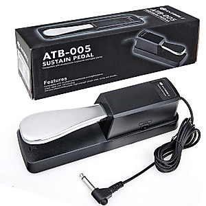 Sustain Pedal Piano Style for Yamaha PSR-E253 / PSRE253 / PSR-S670 / PSRS670 / PSR-S770 / PSRS770 / P-45 / P45 Keyboard Footswitch, Damper Pedal