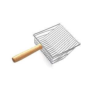 KUNWU Stainless Steel Food Grade 20" x 14" x 6" Extra Large Cat Litter Box with Silver Scoop Set