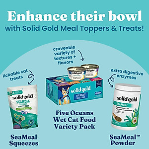 Solid Gold NutrientBoost Meal Topper for Cats - High Protein Crunchy Cat Treats Rich in Vitamins Minerals and Amino Acids - 1 Pound