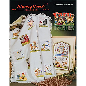 Stoney Creek Baby Collection, Counted Cross Stitch Pattern Book, Farm Babies, Book 413