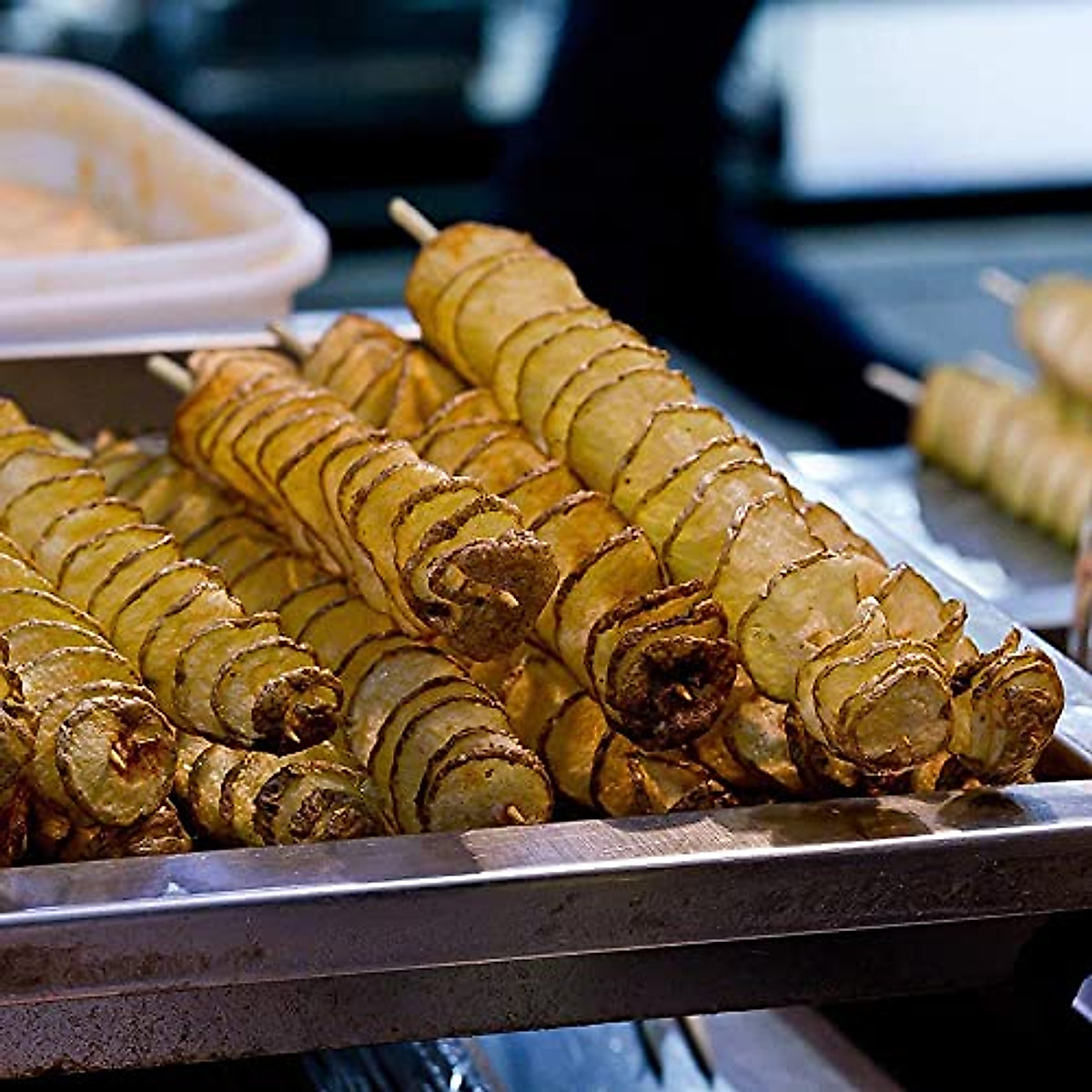 BambooMN Premium 30 Inch (2.5ft) 5mm Thick Safe Extra Long Multipurpose Marshmallow S'mores Roasting Bamboo Sticks Skewers, 100 Pieces Perfect for Camping or Outdoor Party, Garden Sticks